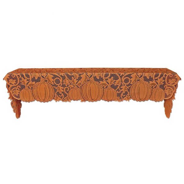 Heritage Lace 20 x 96 in. Pumpkin Vine Mantle Scarf PV-2096MSO | Zoro